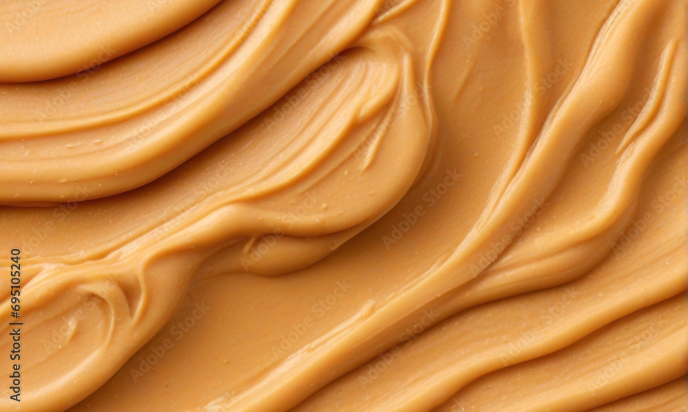 Brown peanut butter texture, top view. Creamy butter background ...