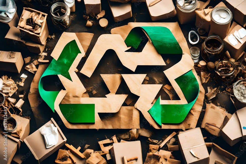 recycle zero waste concept Net zero carbon. Climate neutral long-term ...