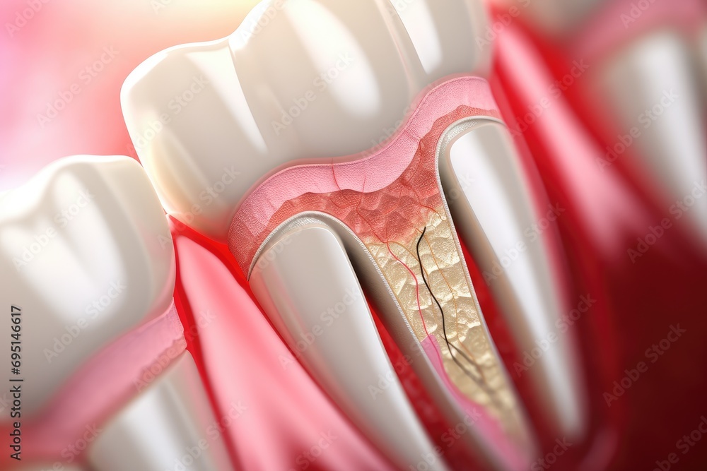 Dental tooth anatomy. Cross section of human tooth with infographics ...