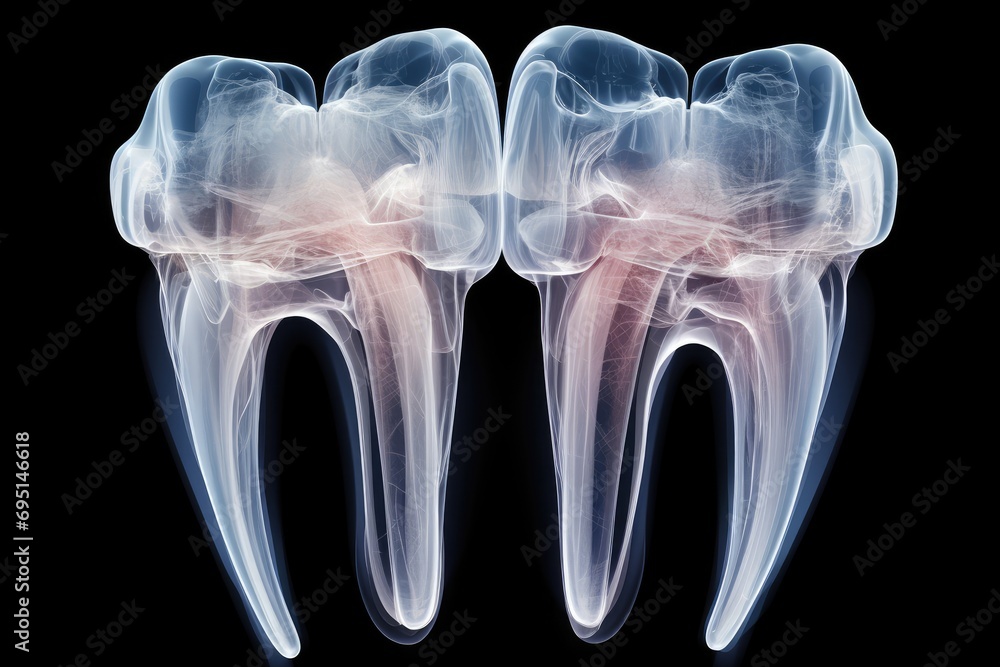 Ilustração do Stock: Dental tooth anatomy x-ray . Cross section of ...