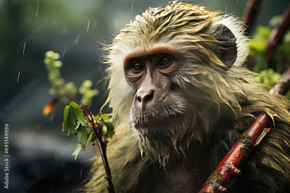 In the vibrant tropical forest, a dynamic 4K Ultra HD documentary ...