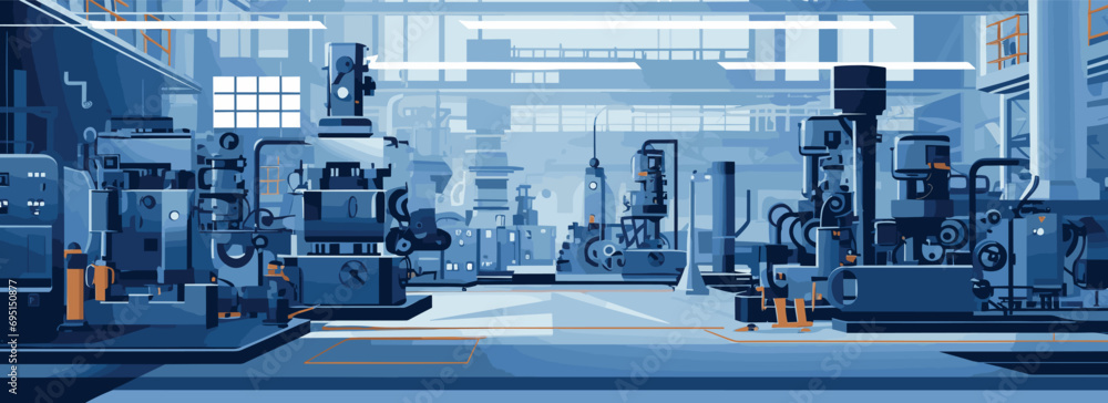 Create an industrial vector background with metallic grays and ...