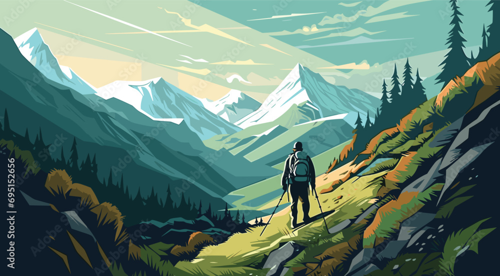 travel themed vector background adventurous shades of expedition green ...