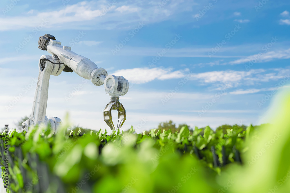 Robotics arm organic farm robot machine processing hand machinery ...