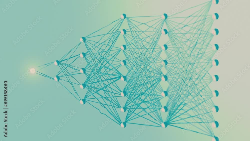 Deep Neural Network Model Visualization Animation Deep Learning Large Language Model Nodes