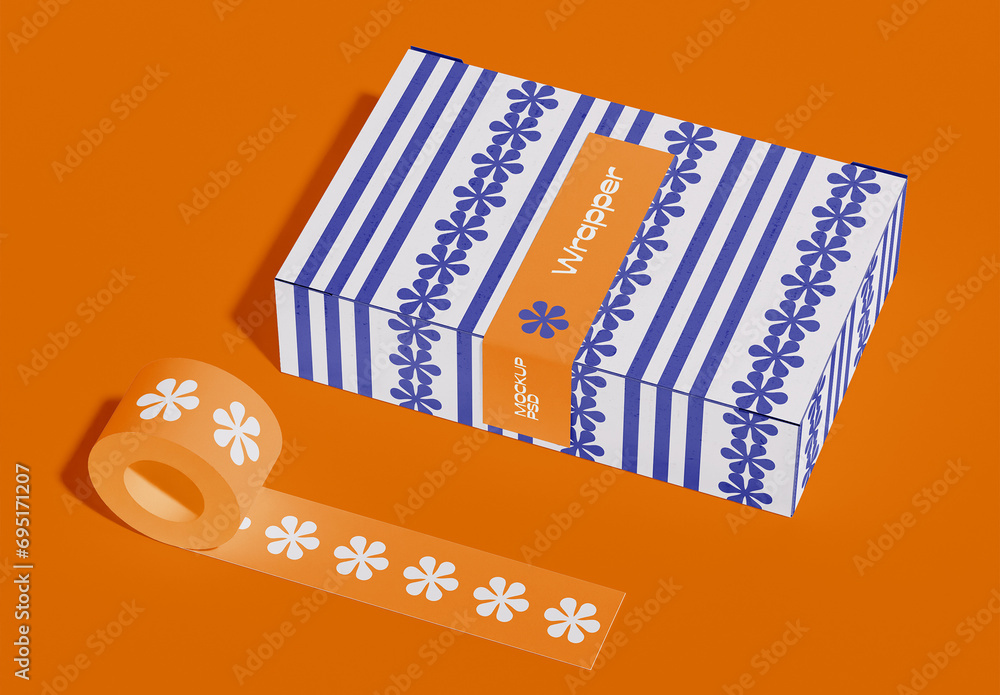 Wrapping Brand Design Mockup Stock Template | Adobe Stock