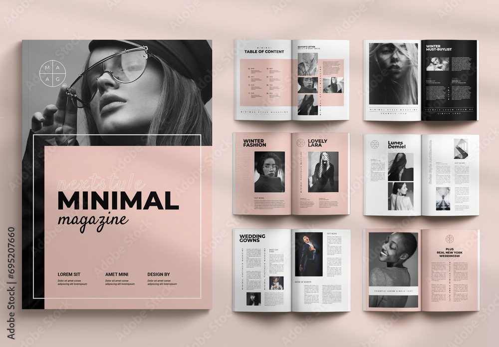 Minimal Style Magazine Stock Template | Adobe Stock