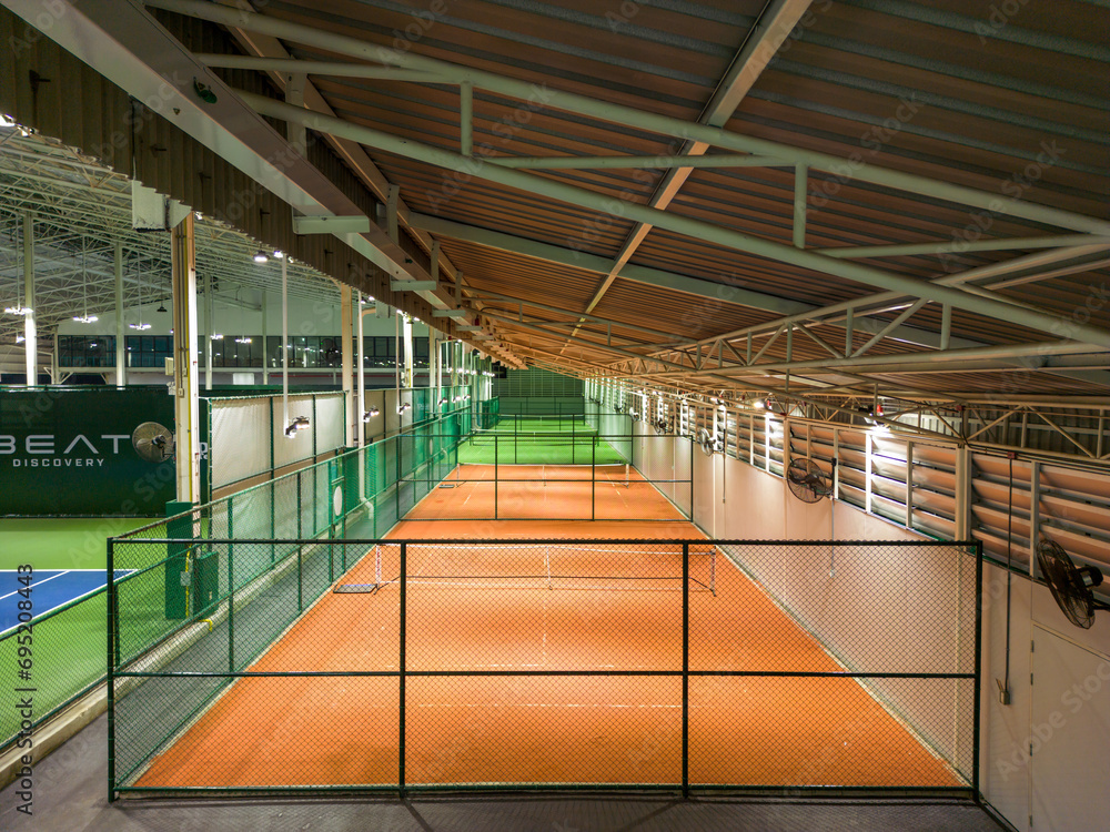 Bangkok, Thailand - December 14, 2023: Indoor tennis court of Beat ...
