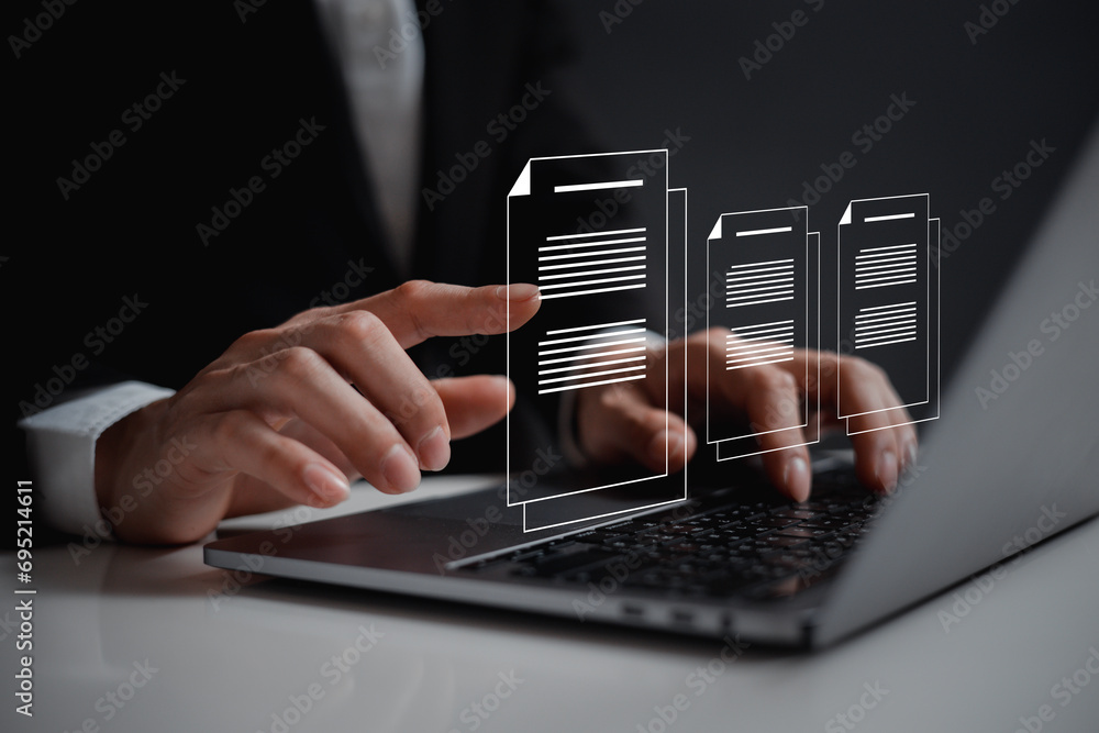 Document management concept.Document Management System (DMS) Online ...