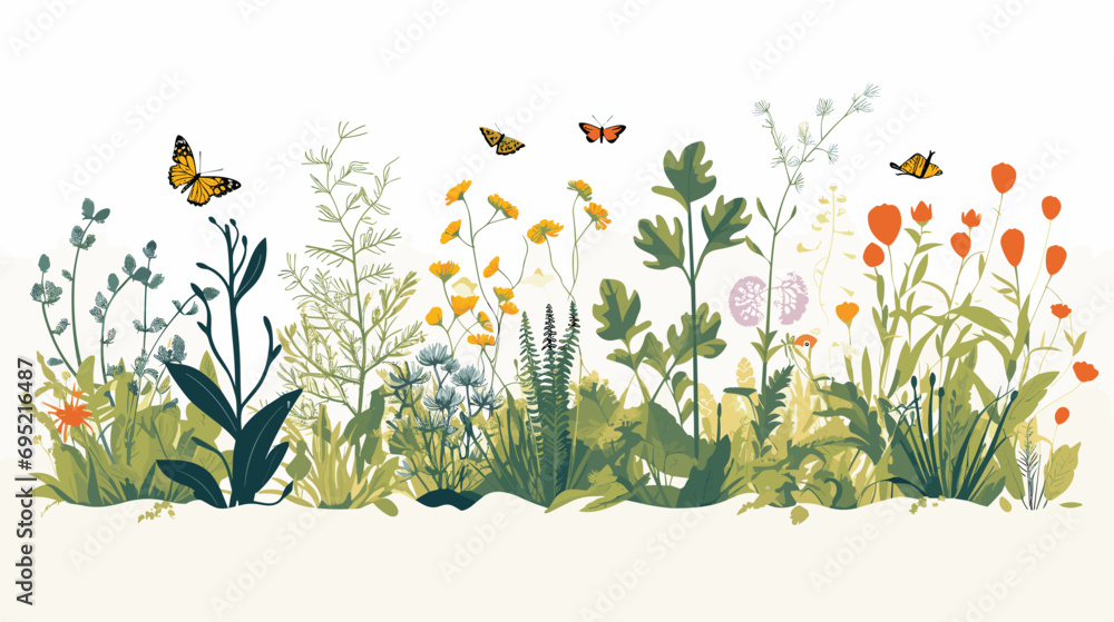 vector artwork inspired by the concept of biodiversity. The subject, an ...