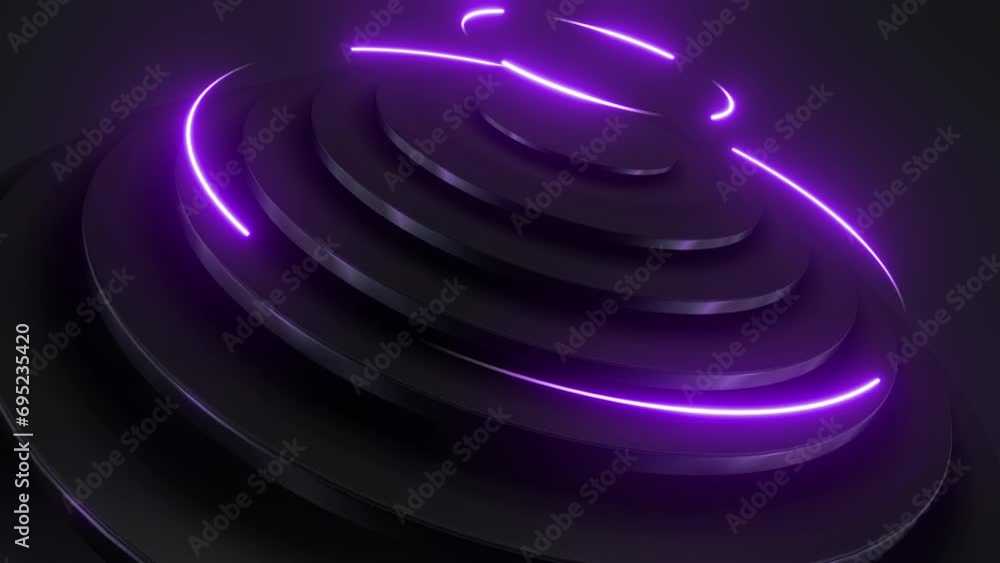 This stock motion graphic video of 4K Pink Radial Neon Background with ...