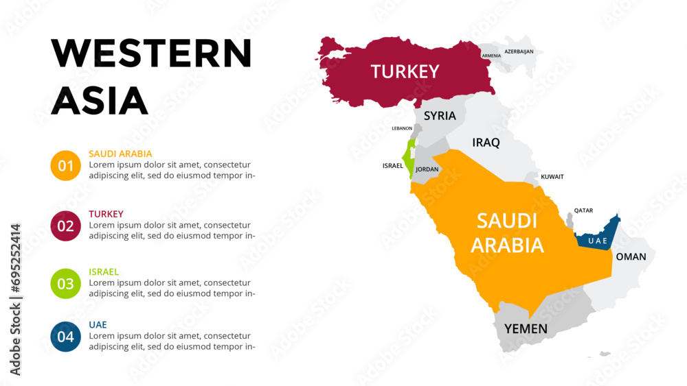 Infographic maps for Asian countries elements design for presentation ...