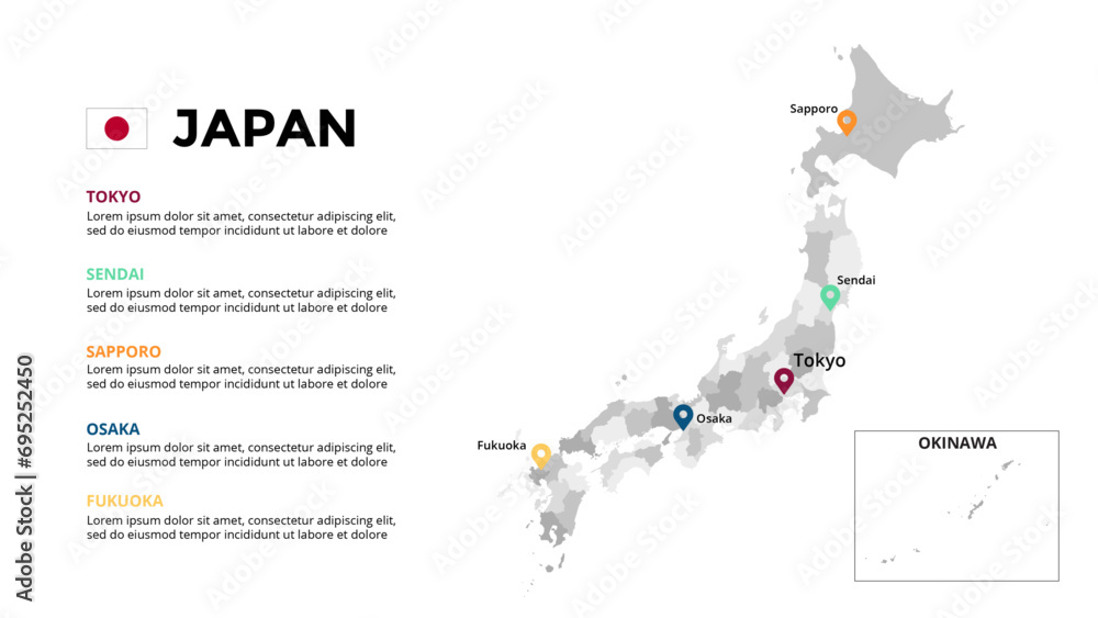 Poster Infographic maps for Asian countries elements design for ...