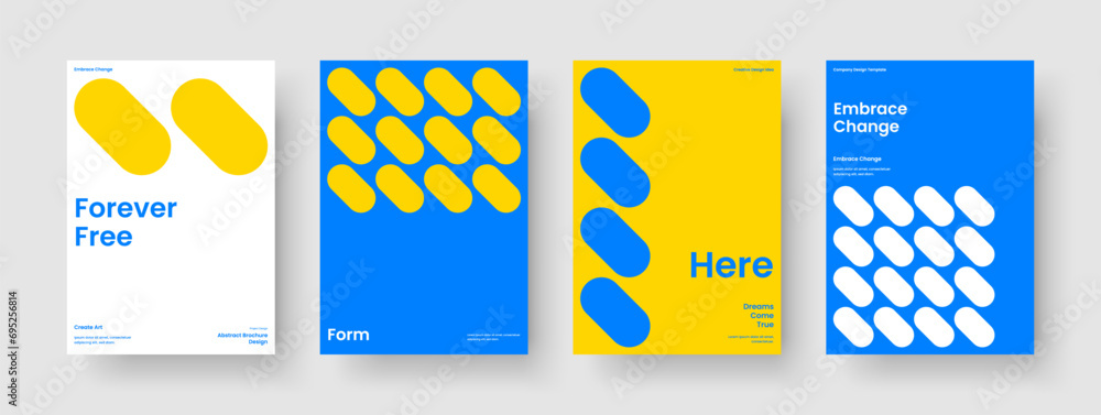 Geometric Book Cover Layout. Isolated Flyer Design. Creative Report ...