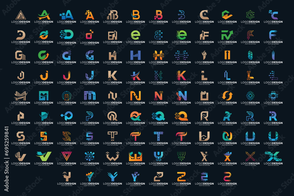 collection of letter A to Z logo design. Creative symbol for business ...