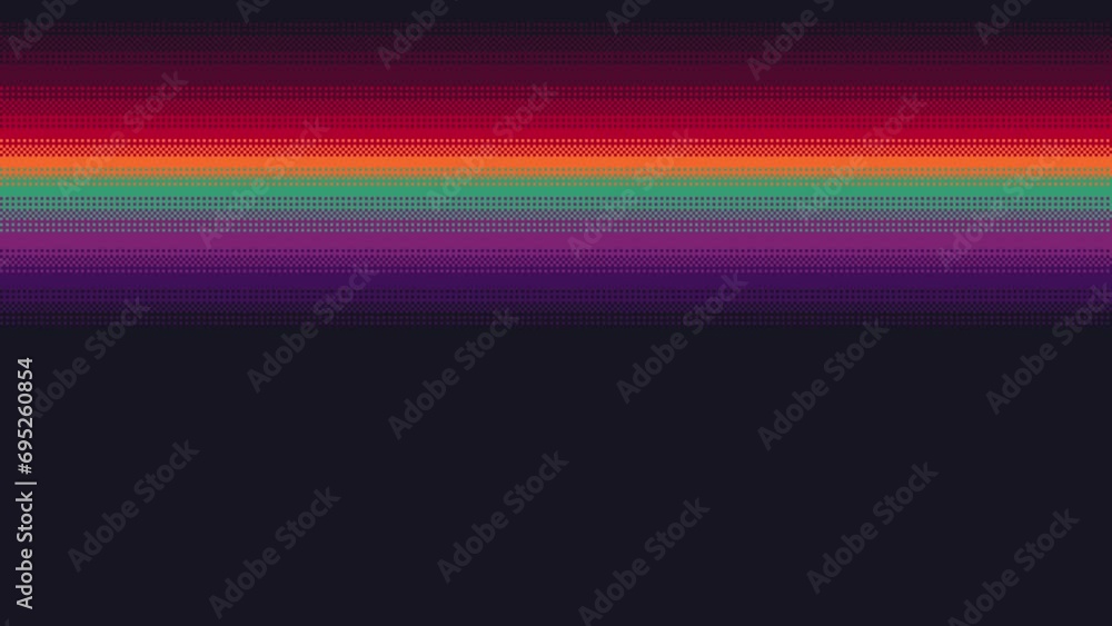 Animated pixel art vibrant colors gradient on dark. Animation of ...