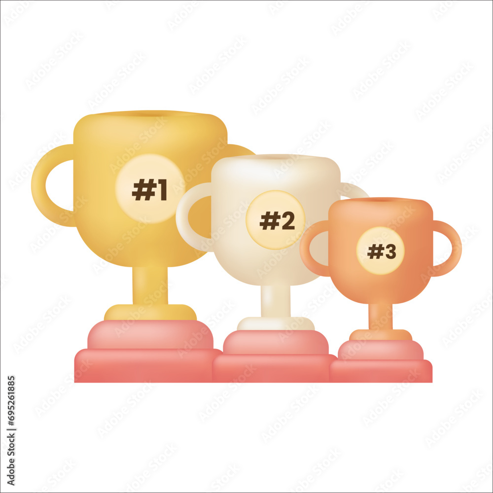 Trophy Cup Winner award for 1st, 2nd, 3rd.Prizes for winner. Stock ...