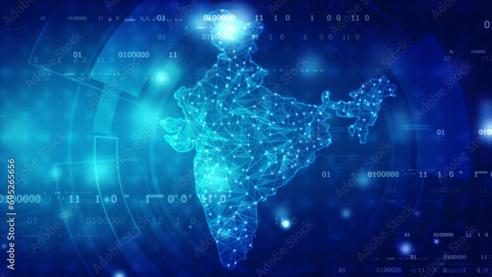 Digital India Concept, India Map with abstract lines on technology ... Digital India Concept, India Map with abstract lines on technology ...