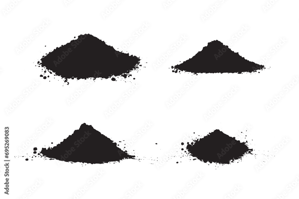 Powder Pile Icon, Dirt Symbol, Soil Sign, Dust Heap, Compost, Gravel ...