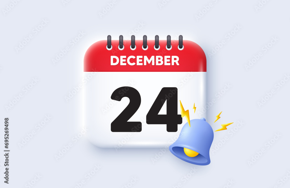 24th day of the month icon. Calendar date 3d icon. Event schedule date ...
