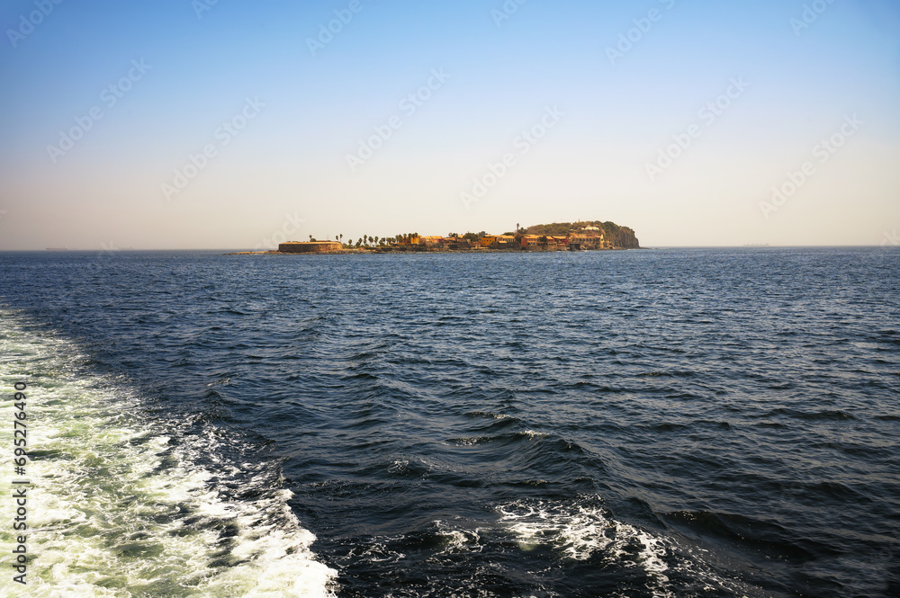 Goree island near Dakar, Senegal, West Africa, viewed from a boat ...