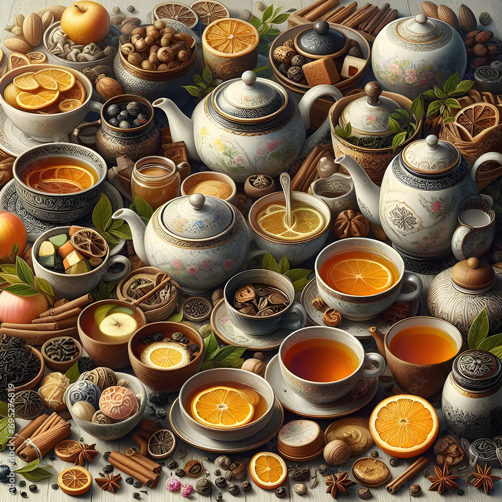 A graphic showcasing the rich and diverse tea cultures worldwide ...