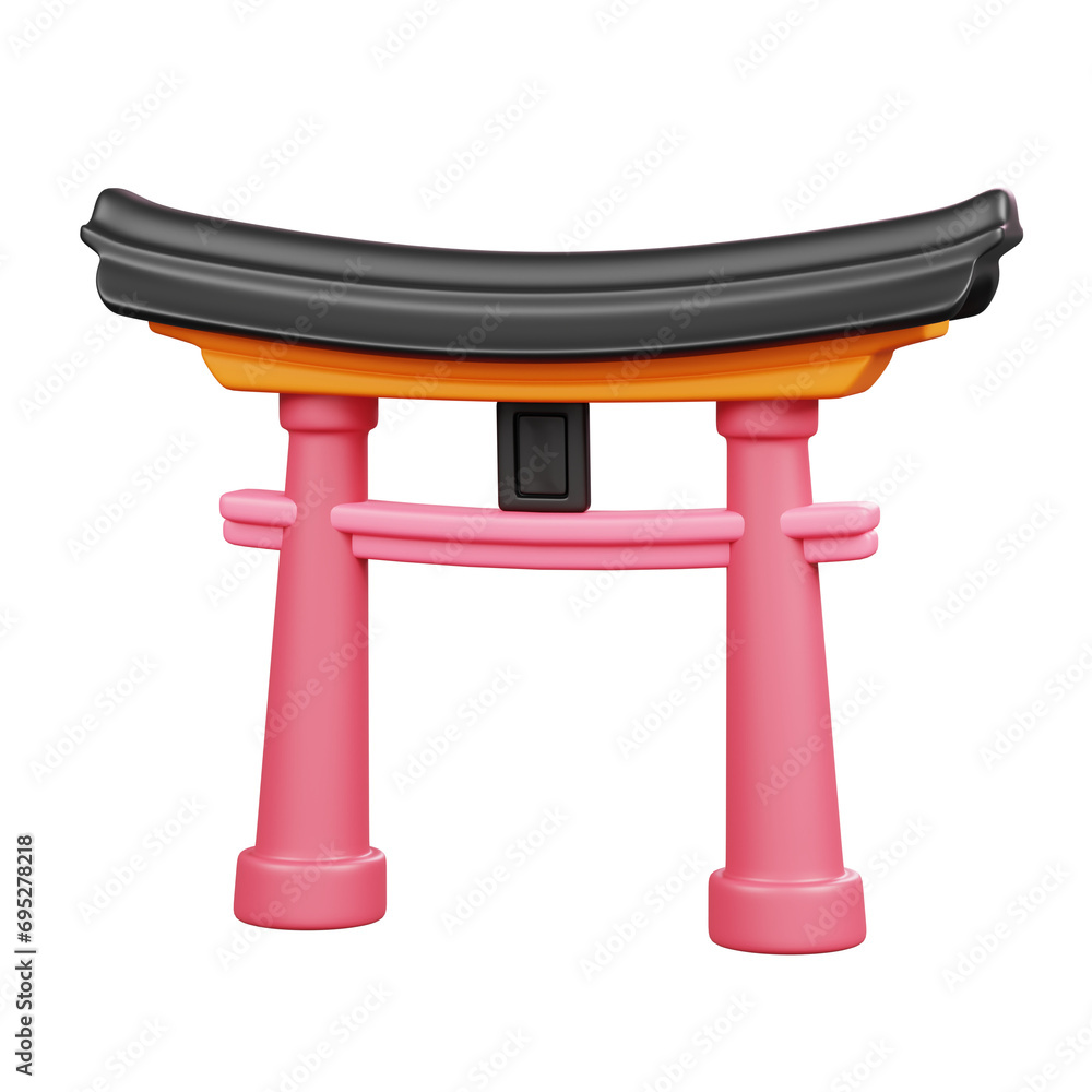 Torii Gate Traditional Japanese Gate Isolated. Symbols Icons And ...