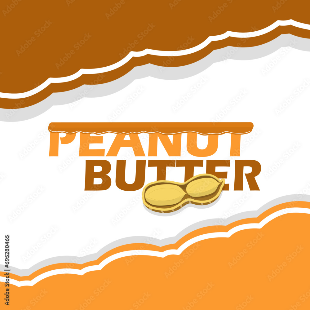 National Peanut Butter Day event banner. Bold text with peanut butter ...