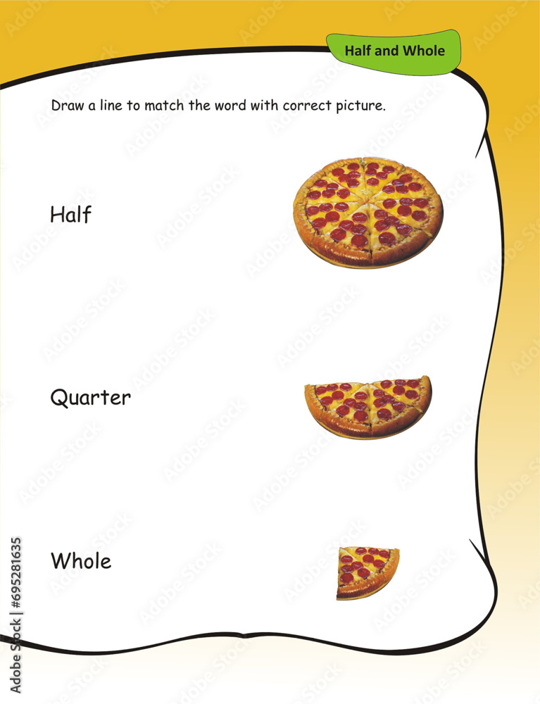 Matching words with correct pictures. Match the parts of the shape that ...