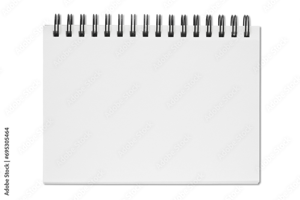 Blank open notebook isolated in transparent PNG, business stationery ...