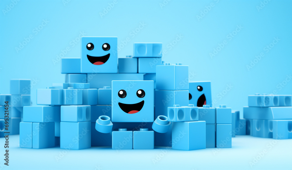 minimal lego block images, light blue background, free wallpapers ...