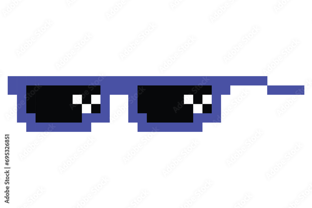 Pixel glasses meme. Like a boss meme. Pixelation, accessory optical ...