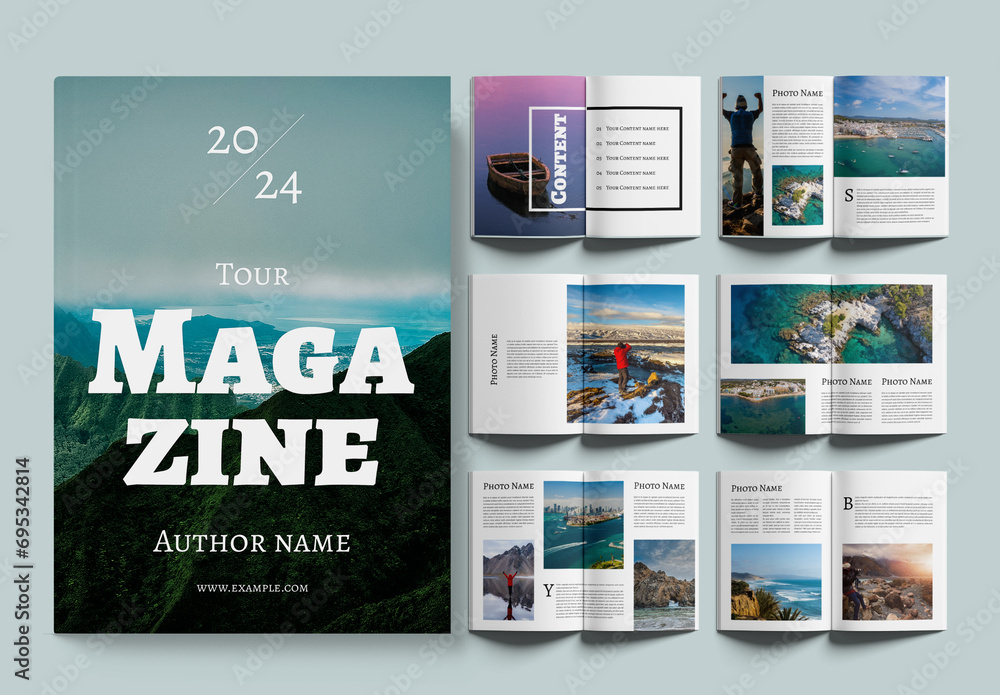 Tour Magazine Template Stock Template | Adobe Stock
