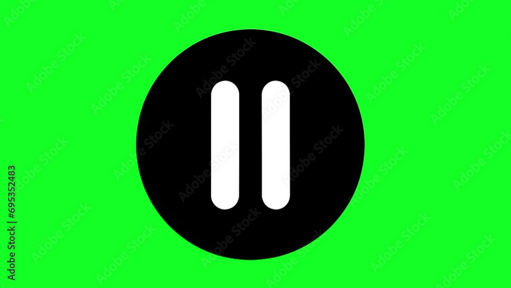 Green Screen Animation of Clicking Play and Stop Buttons With Cursor ...