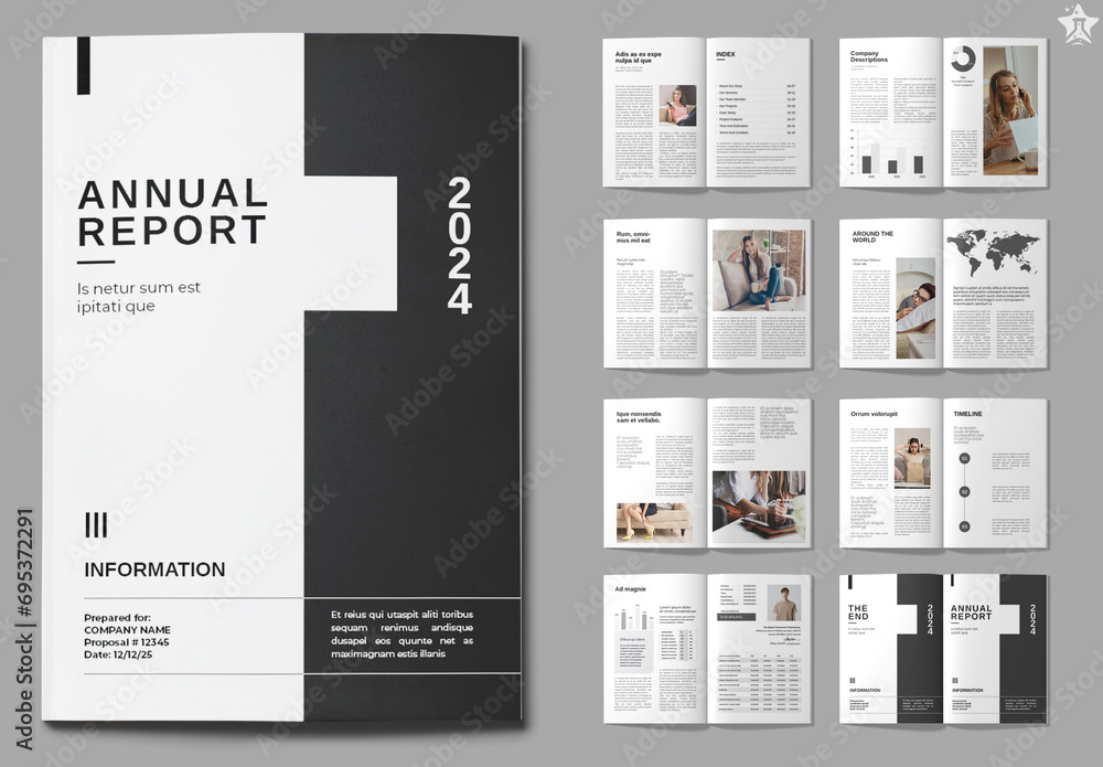 Annual Report Stock Template | Adobe Stock