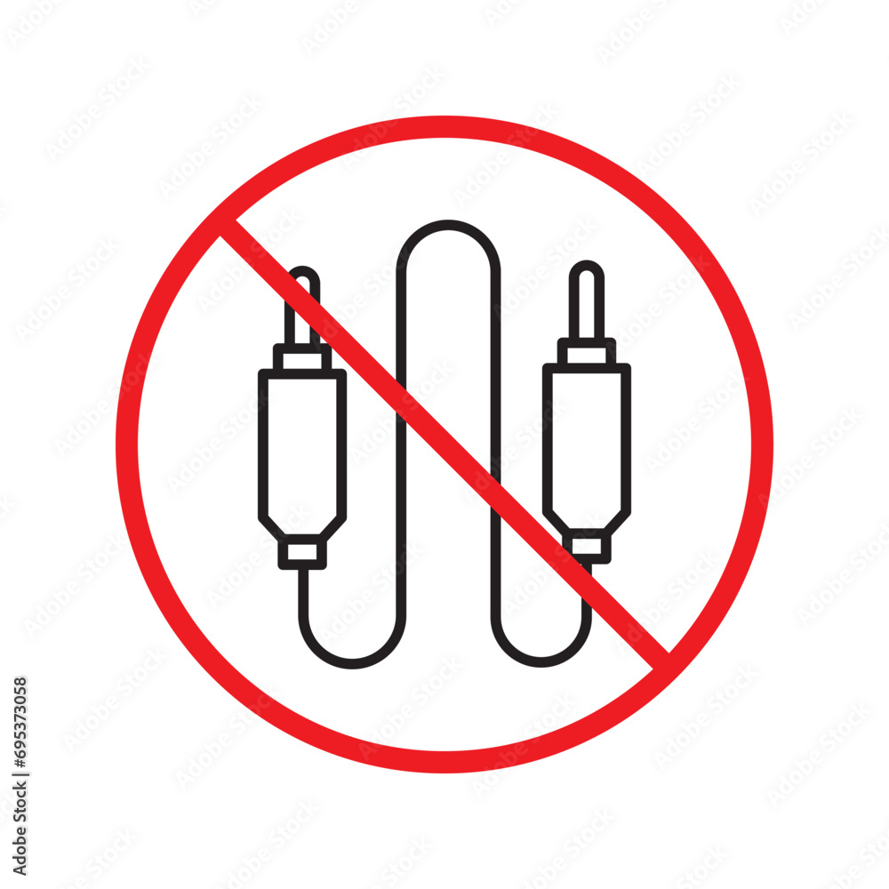 Forbidden Prohibited Warning, caution, attention, restriction label ...