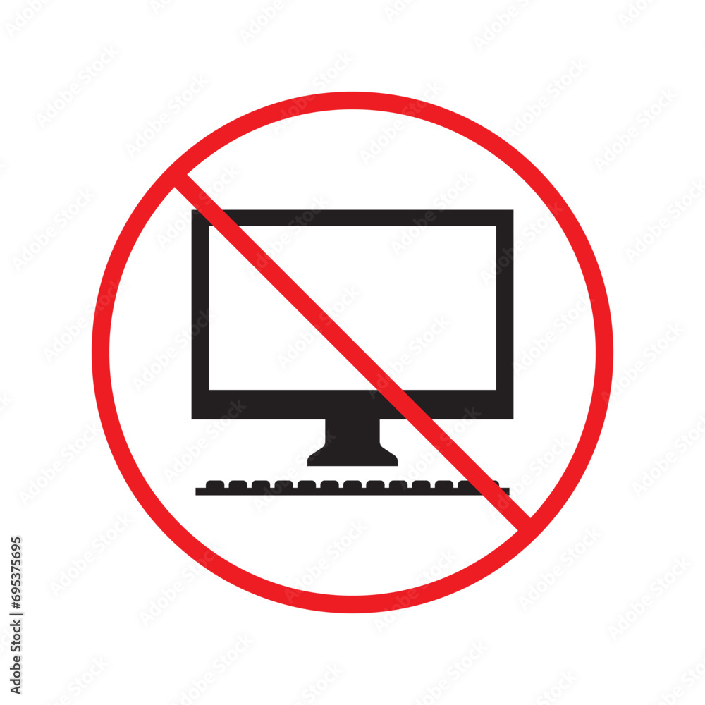 Forbidden Prohibited Warning, caution, attention, restriction label ...