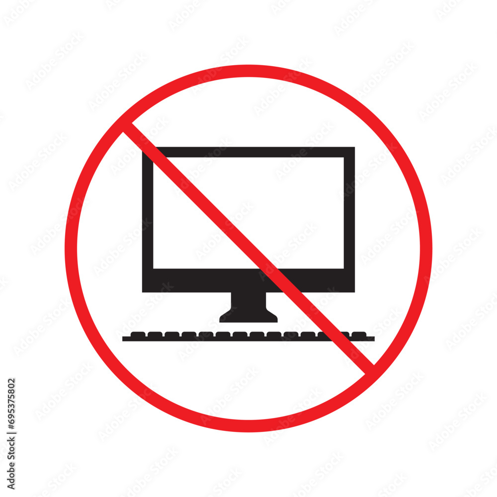 Forbidden Prohibited Warning, caution, attention, restriction label ...