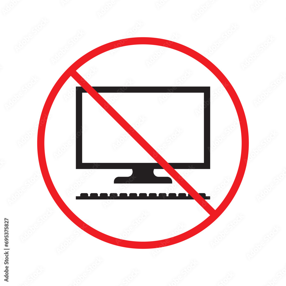 Forbidden Prohibited Warning, caution, attention, restriction label ...