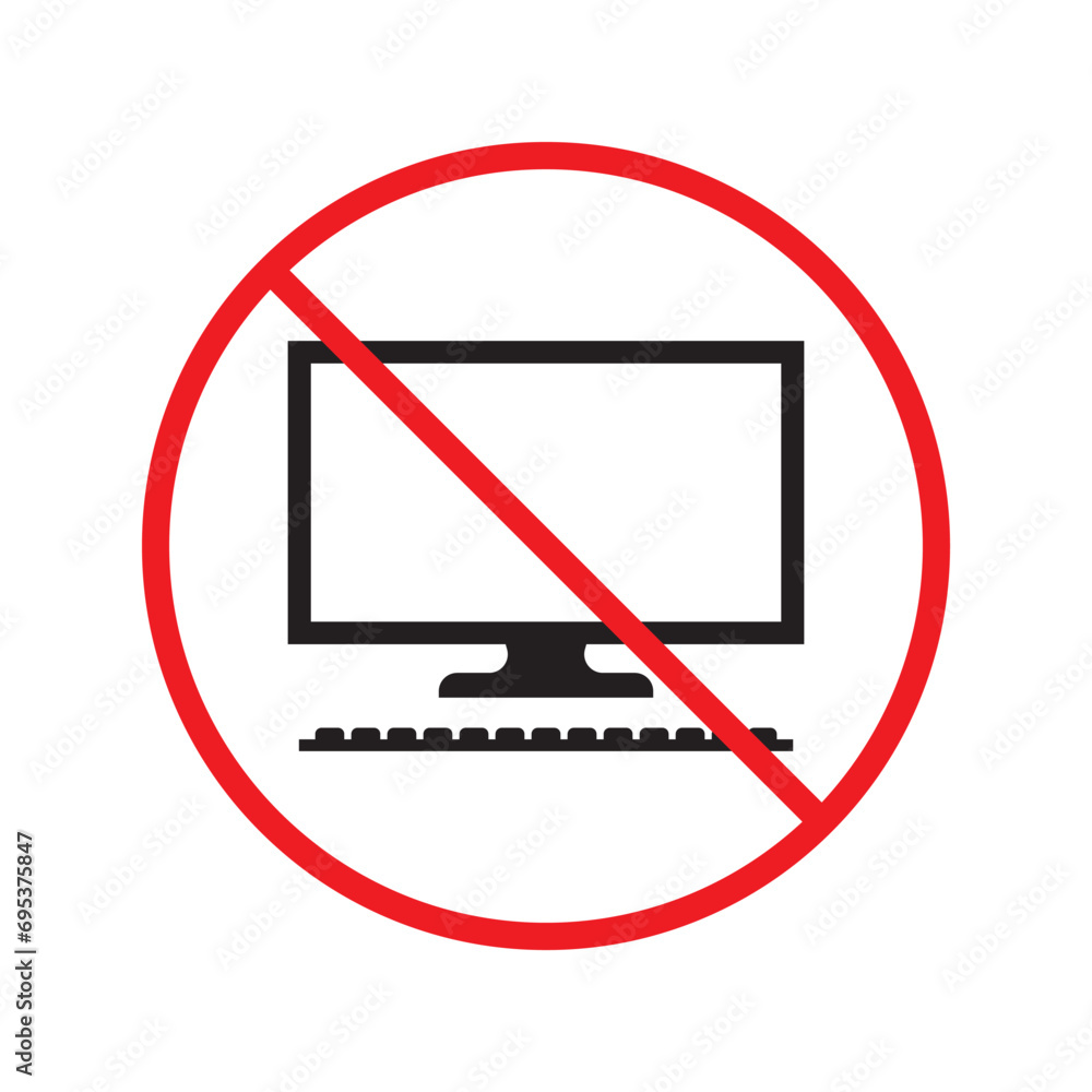 Forbidden Prohibited Warning, caution, attention, restriction label ...