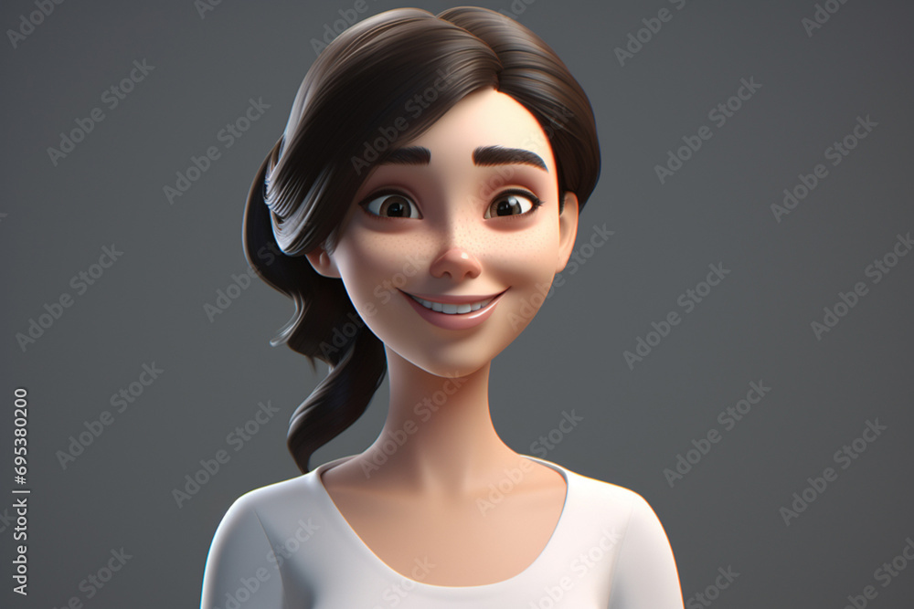 3D realistic animated girl images, crafted with precision and realism ...