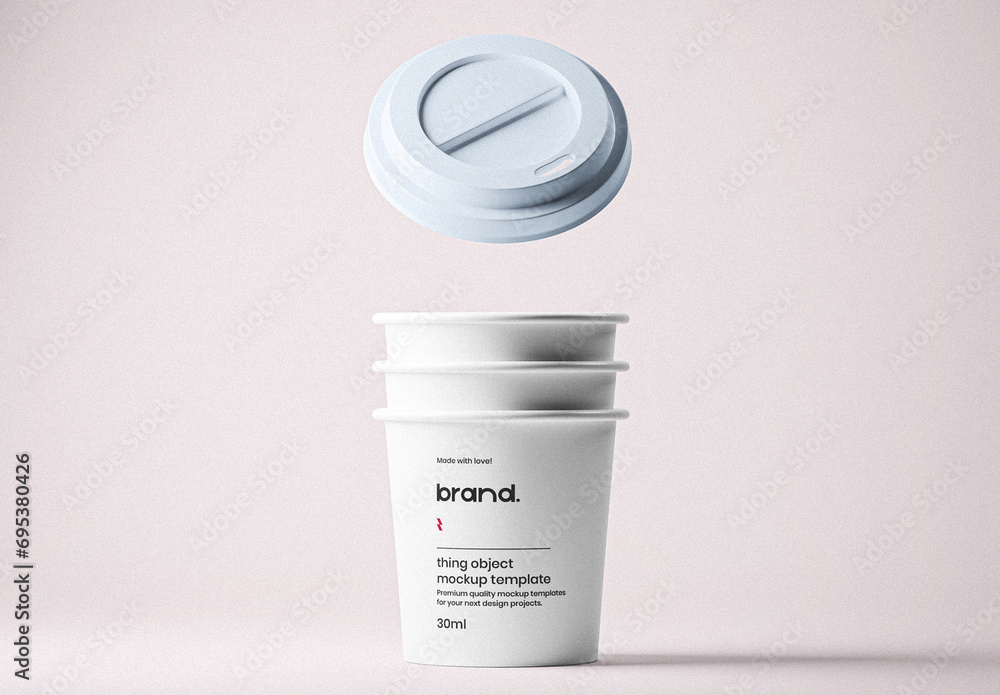 Mini Coffee Cup Mockup Stock Template | Adobe Stock