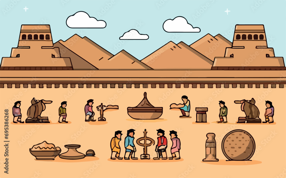 Indus Valley Civilization vector AI generated Stock Vector | Adobe Stock