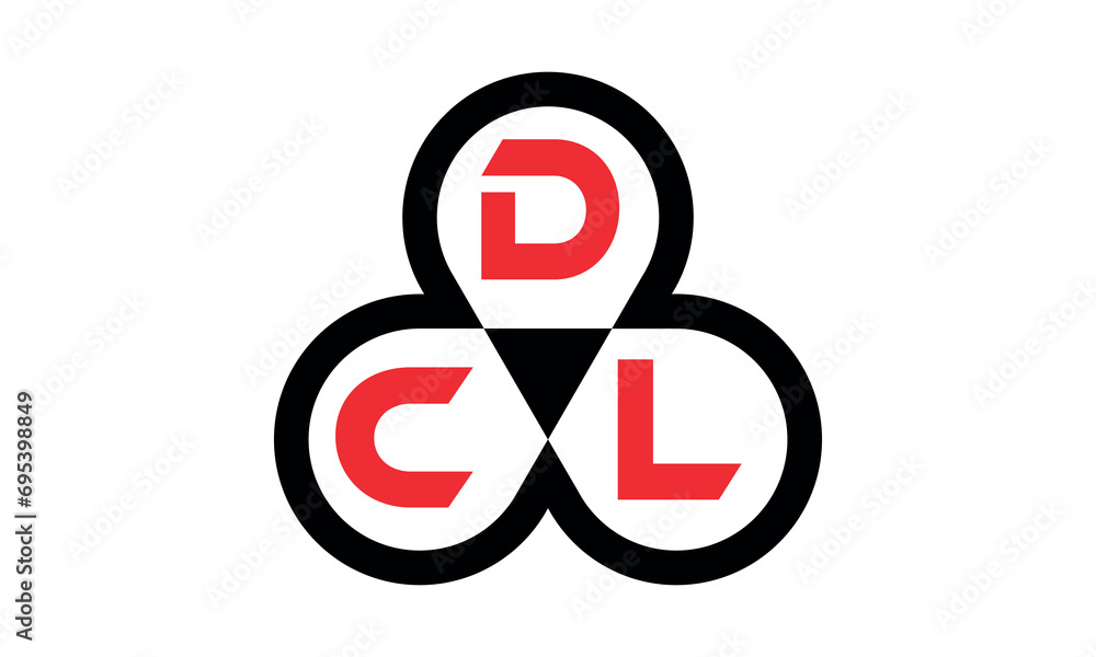 DCL three initial letter location icon logo design vector template ...