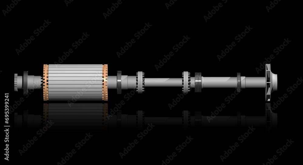 Centrifugal pump rotor turbomachinery illustration showing single stage ...