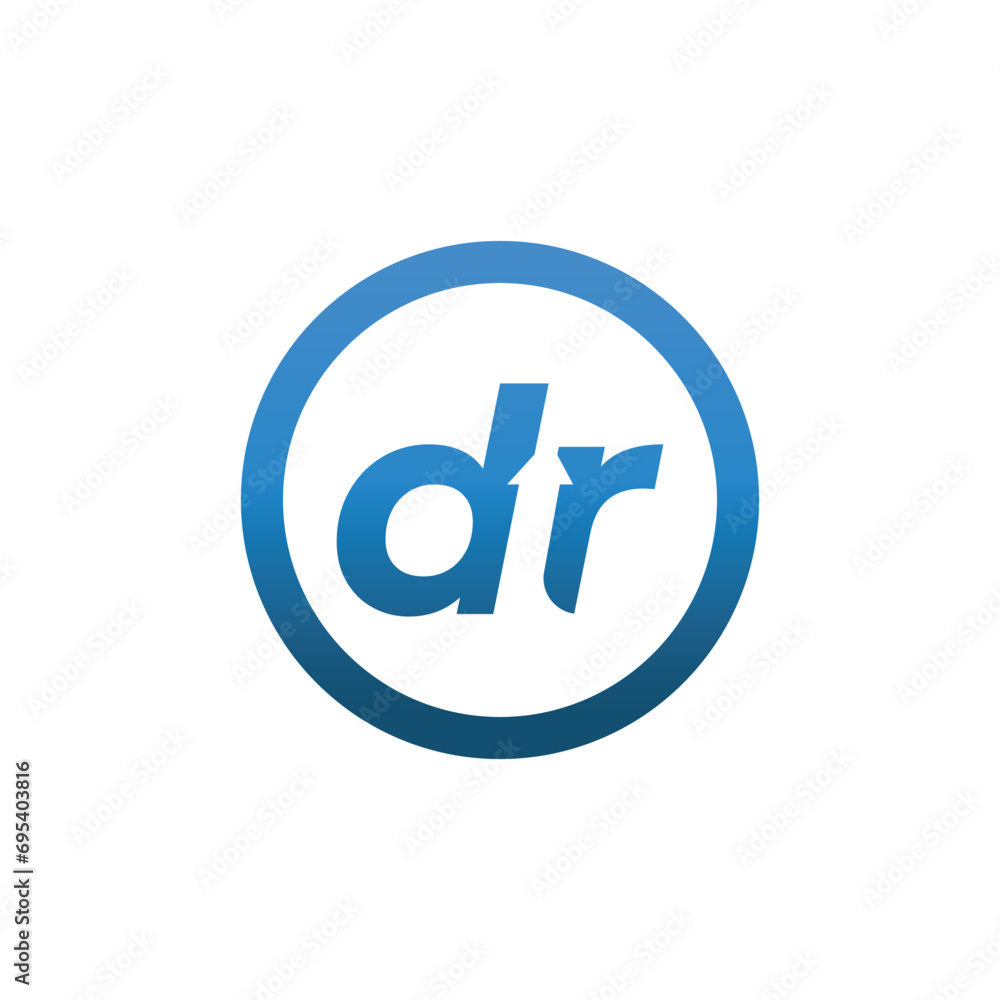 Letter DR monogram logo design images. Typography logo letter D and R ...