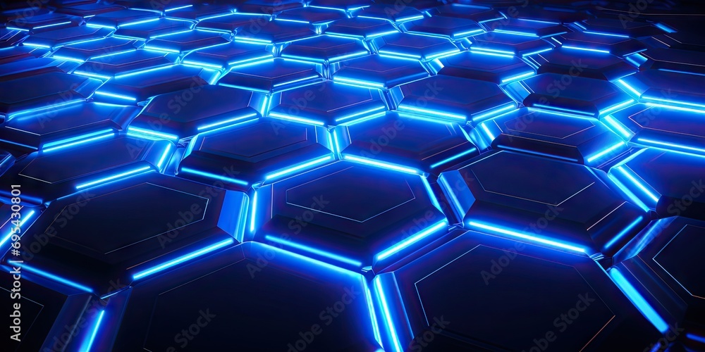 Abstract and futuristic image hexagon pattern creating visually ...