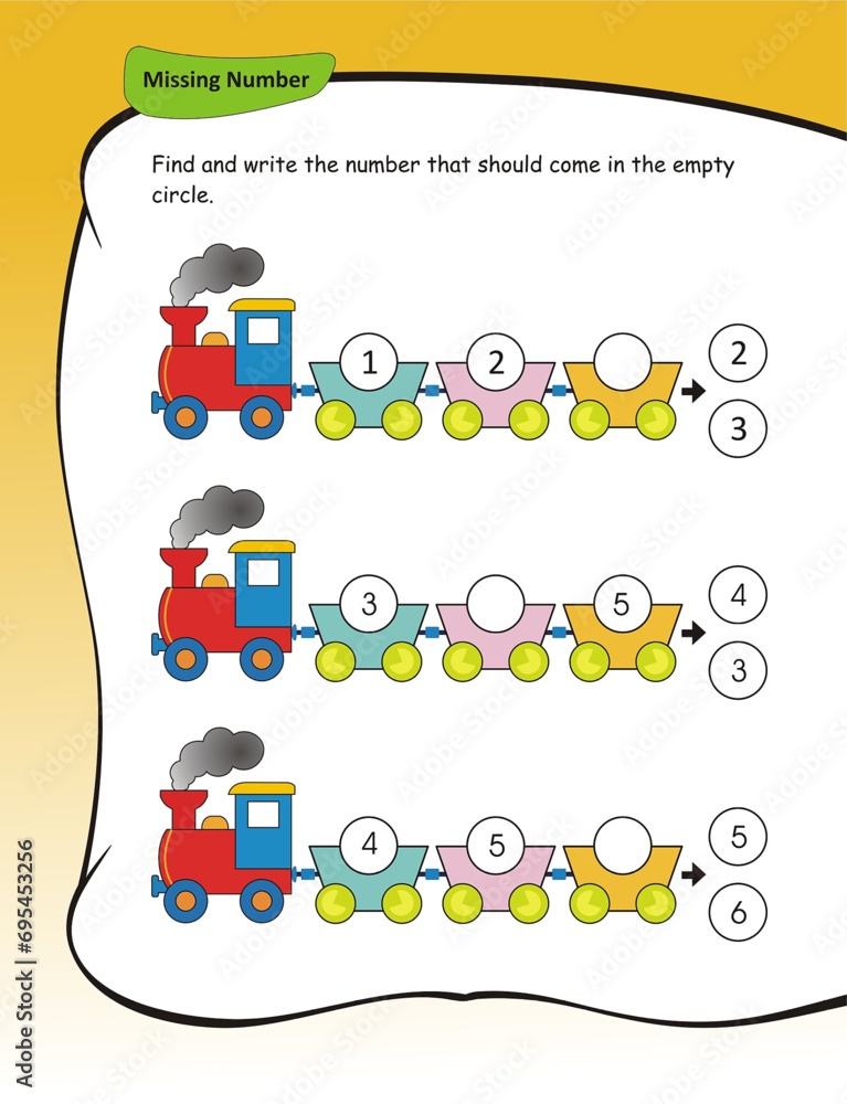 Vecteur Stock Write the missing number and complete the row. Counting 0 ...