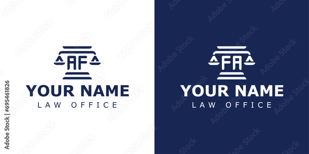 Letter AF and FA Legal Logo, suitable for any business related to ...