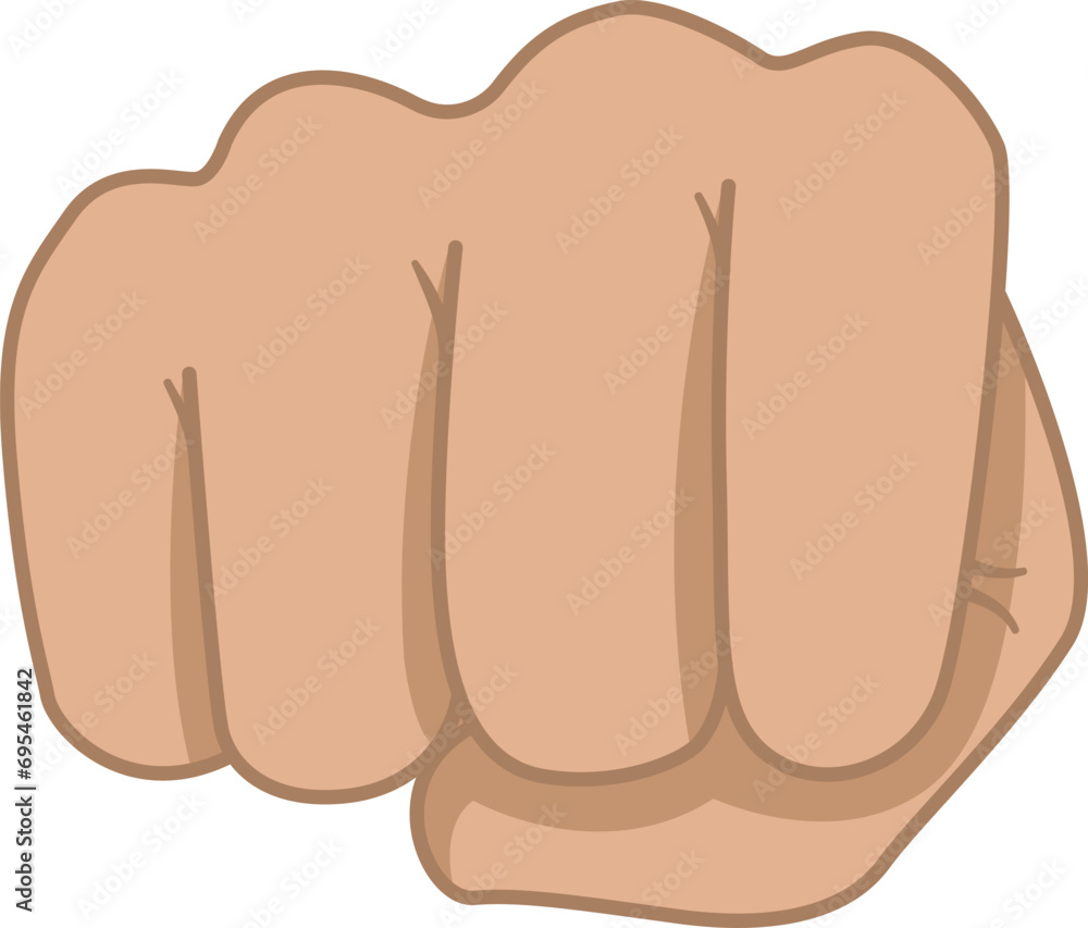 Forward Fist Strike. Hand Gesture. Symbol of Power, Revolution ...